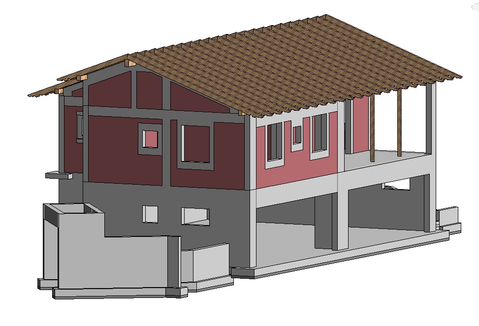 New construction of a single-family home with adjoining structures ...
